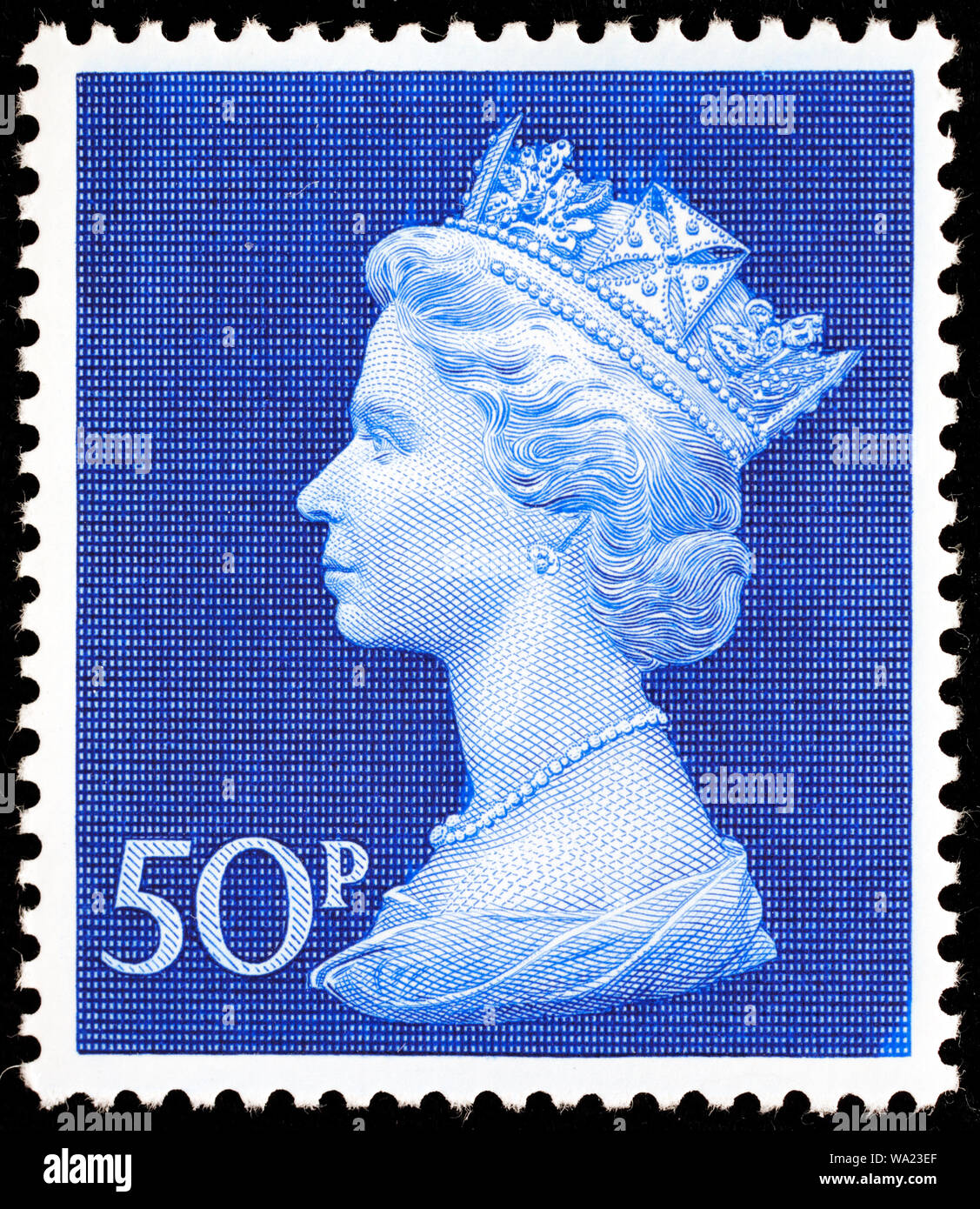 Queen Elizabeth II, Machin series, postage stamp, UK, 1970 Stock Photo ...