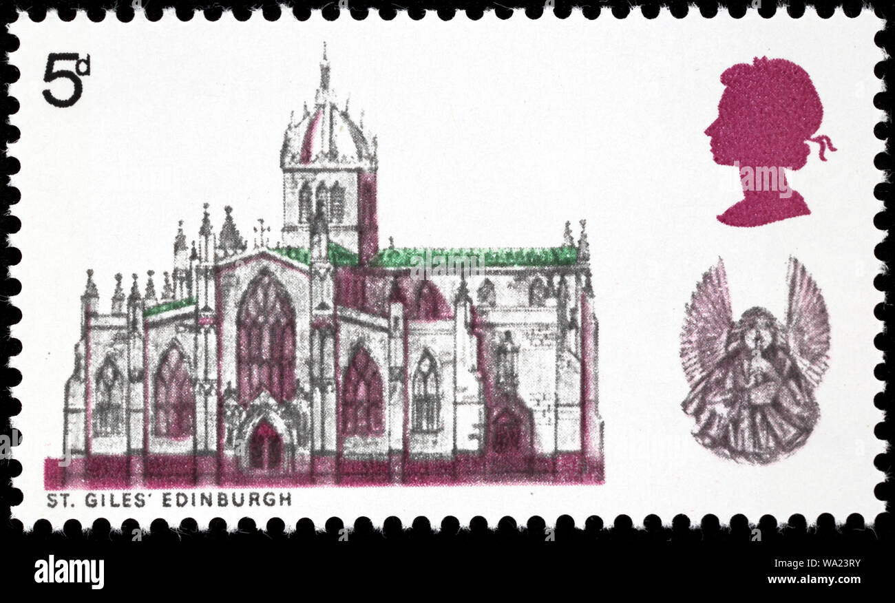 St Giles cathedral, Edinburgh, postage stamp, UK, 1969 Stock Photo - Alamy