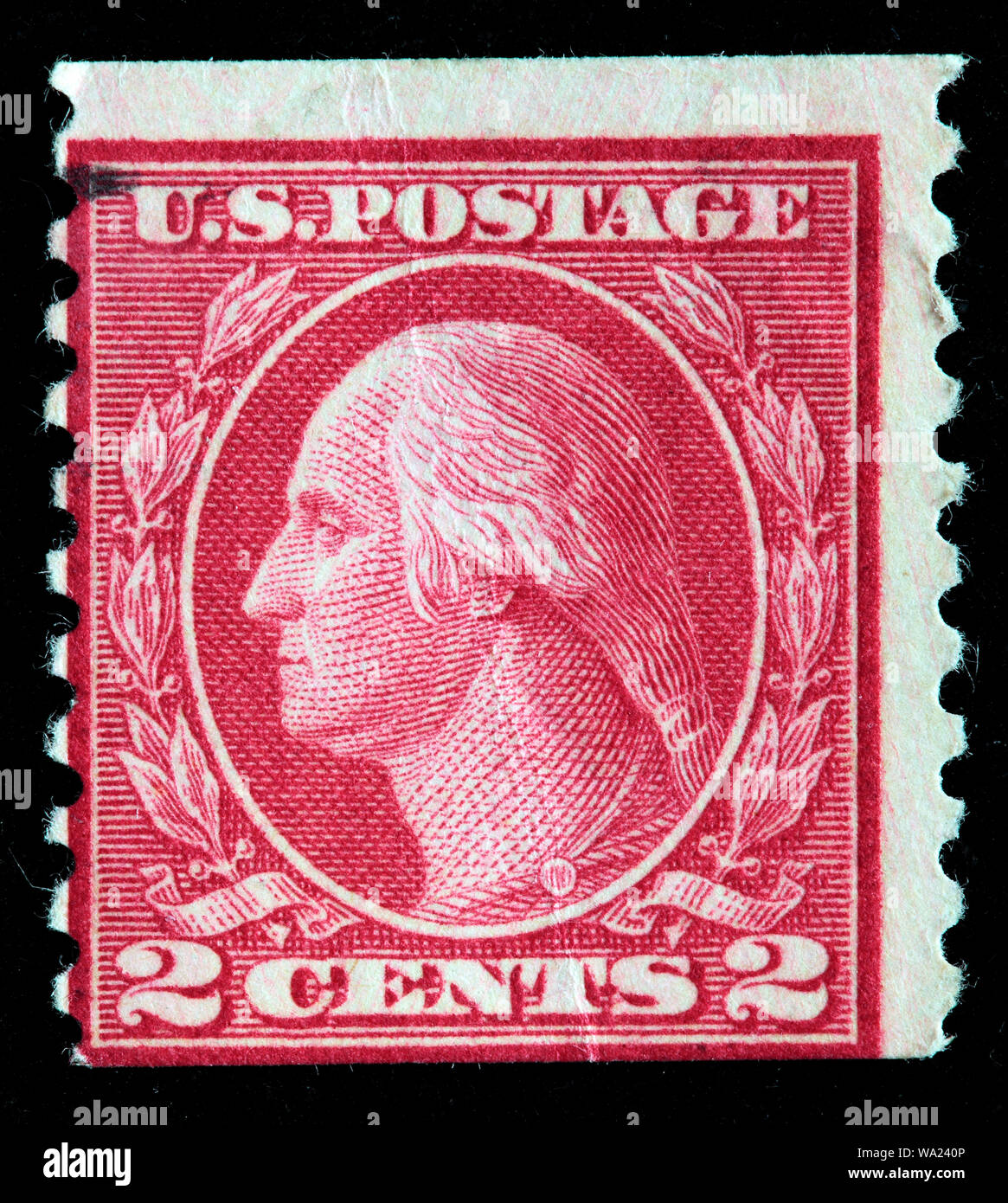 George Washington (1732-1799), first President of USA, postage stamp ...