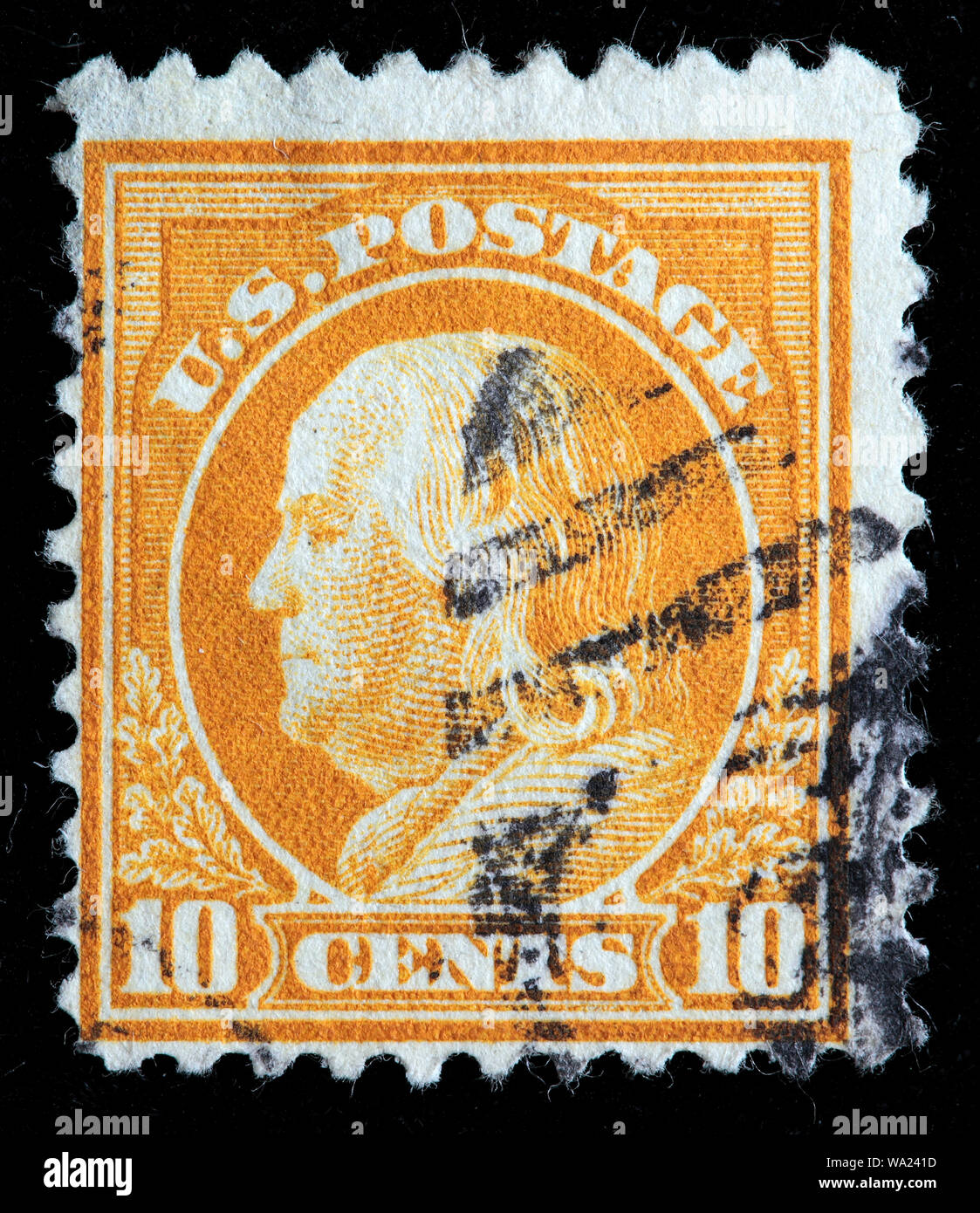 Benjamin Franklin (1706-1790), postage stamp, USA, 1912 Stock Photo - Alamy