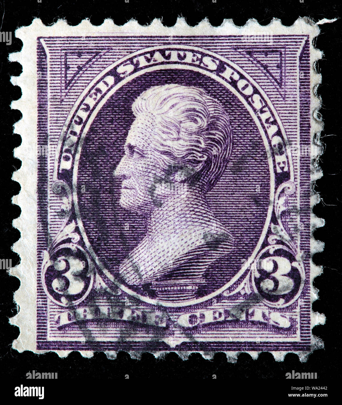 Andrew Jackson (1767-1845), President of USA, postage stamp, USA, 1894 ...
