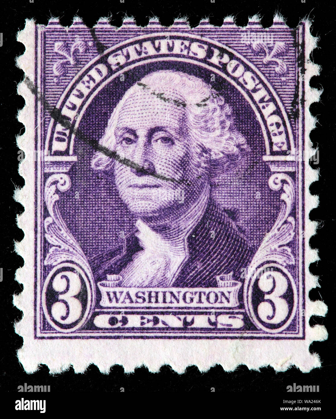 George Washington (1732-1799), first President of USA, portrait by ...