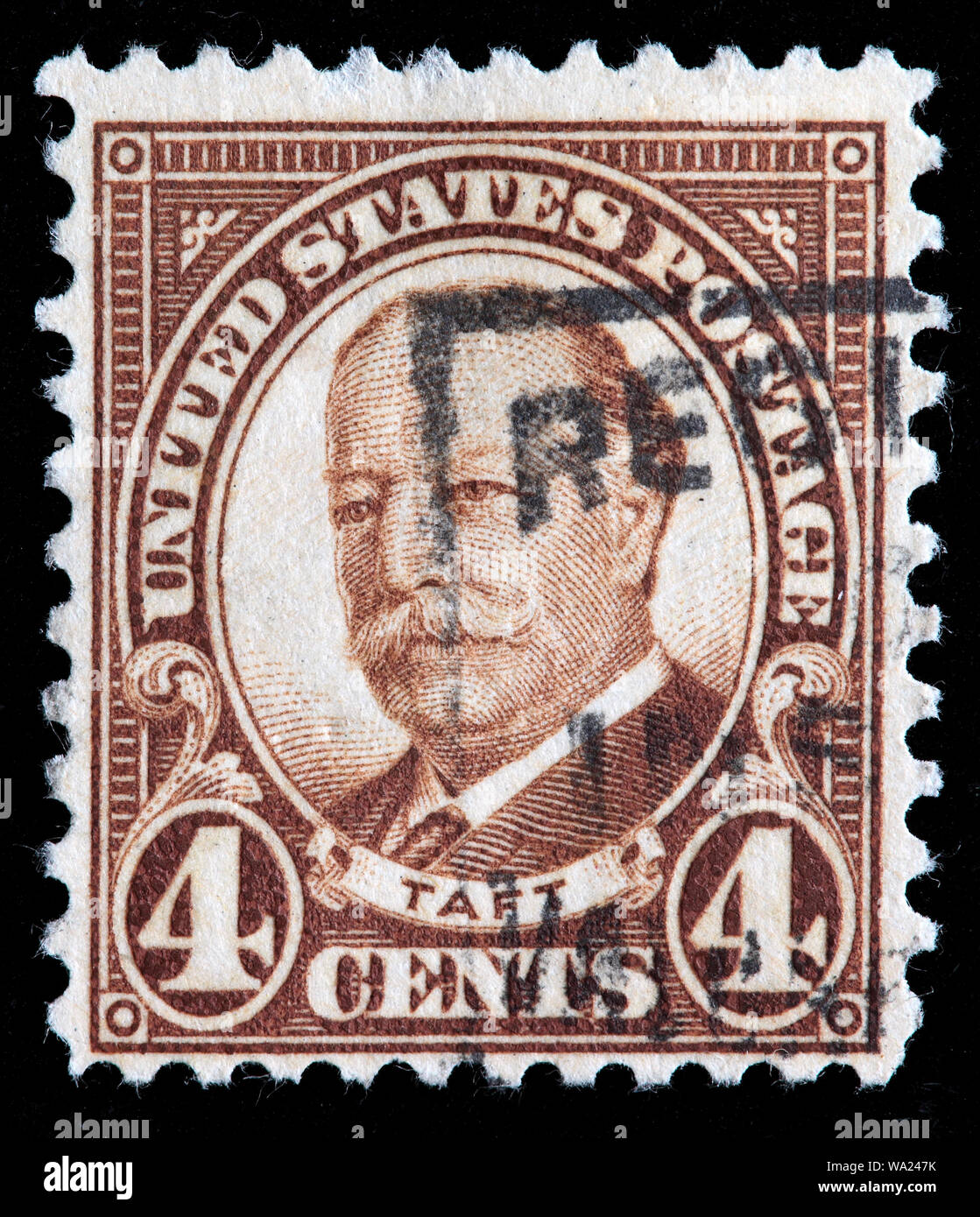 William Howard Taft (1857-1930), President of USA, postage stamp, USA ...