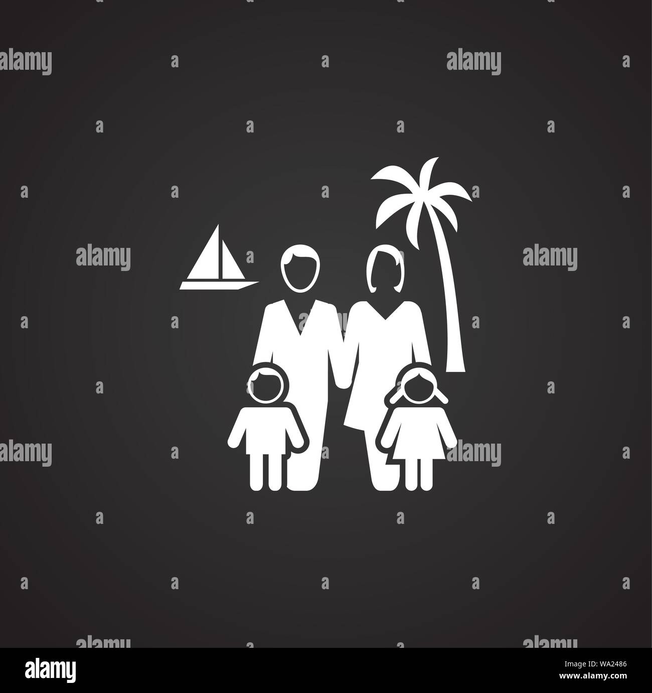Family day related icon on background for graphic and web design ...