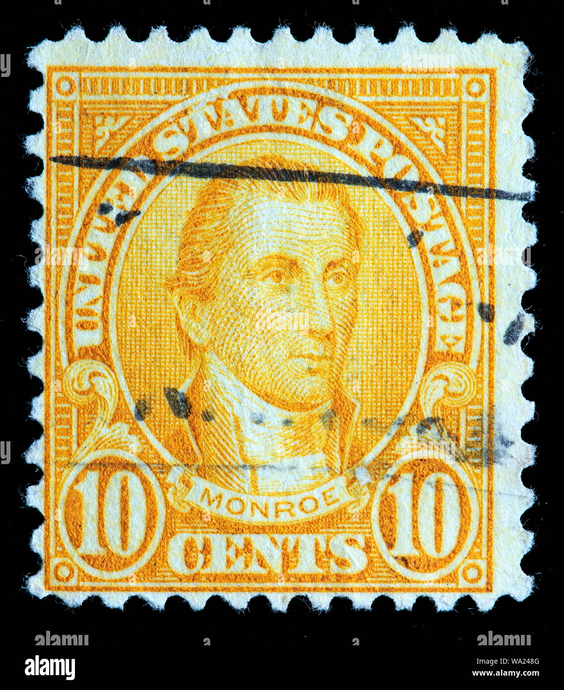 James Monroe (1758-1831), President of USA, postage stamp, USA, 1923 ...