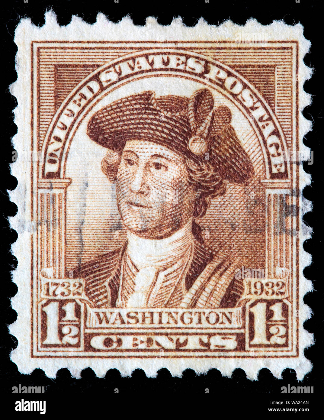 George Washington (1732-1799), first President of USA, portrait by ...