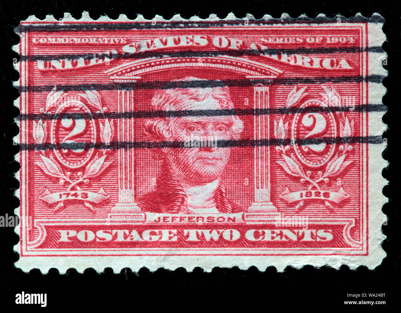 Thomas jefferson stamp hi-res stock photography and images - Alamy