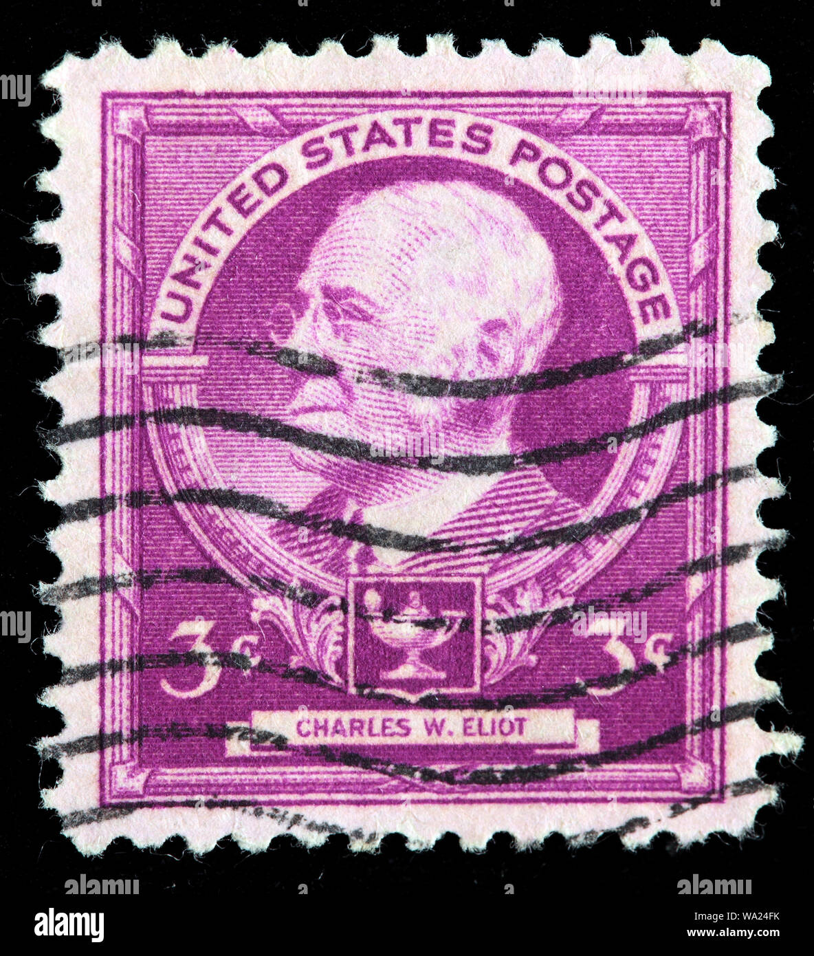 Charles W. Eliot (1834-1926), Harvard University president, postage ...