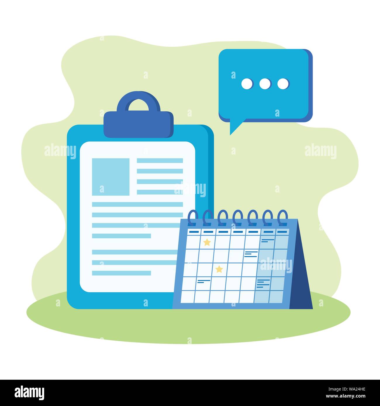 checklist clipboard with calendar reminder Stock Vector Image & Art - Alamy