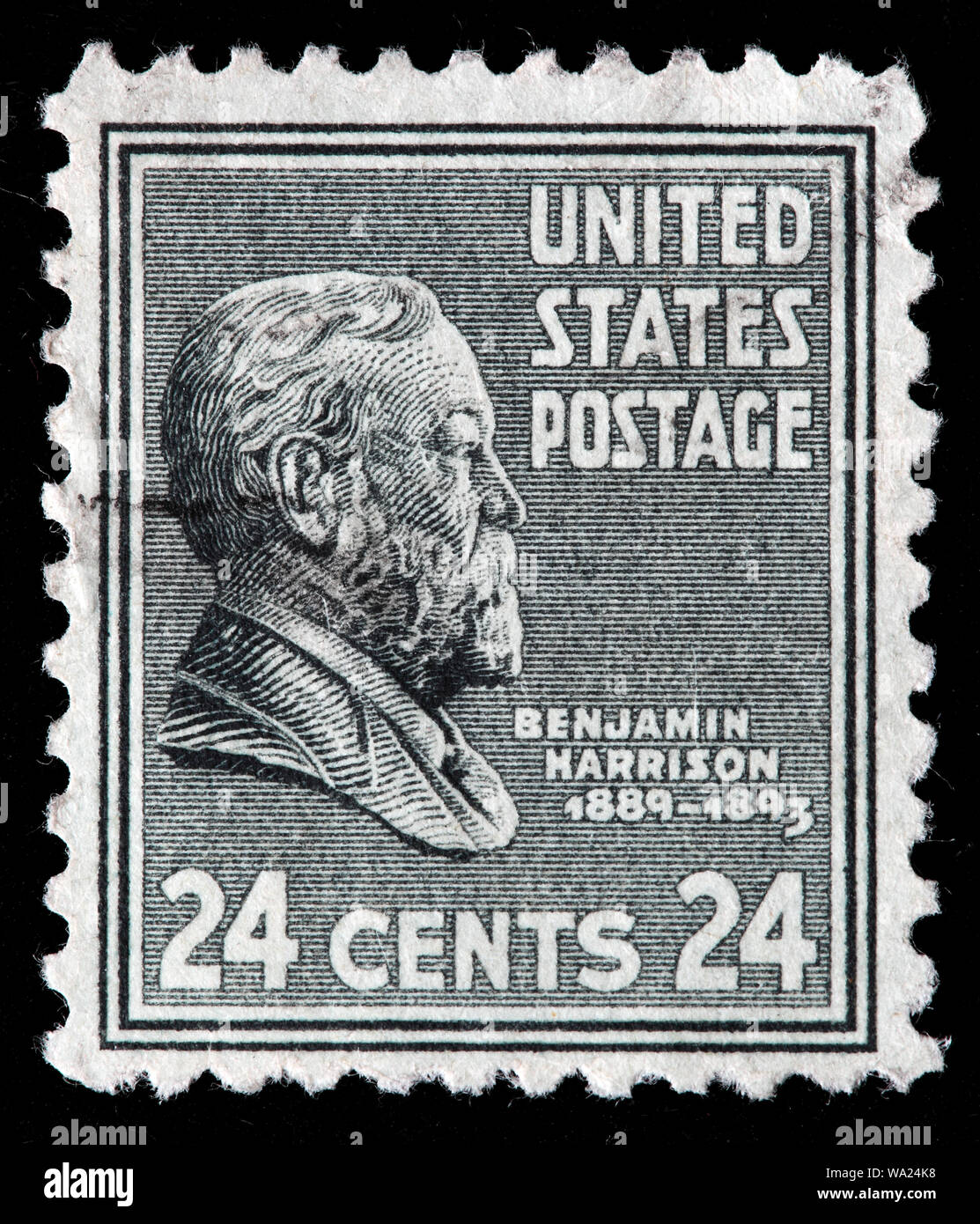 Benjamin Harrison (1833-1901), President of USA, postage stamp, USA ...
