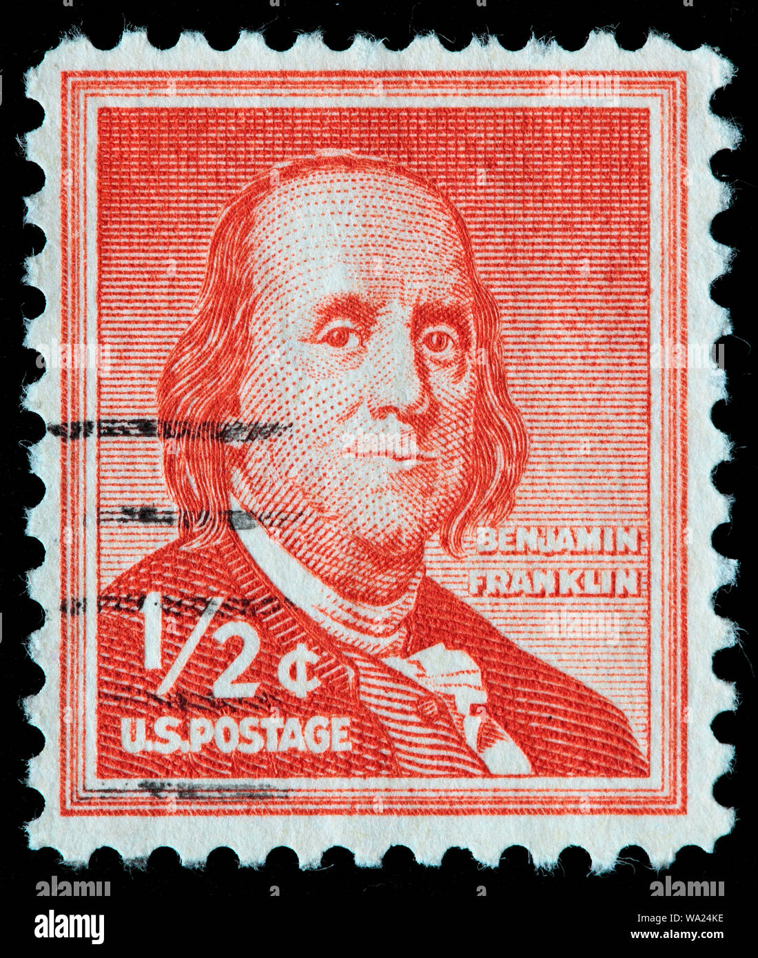 Benjamin franklin stamp hi-res stock photography and images - Alamy