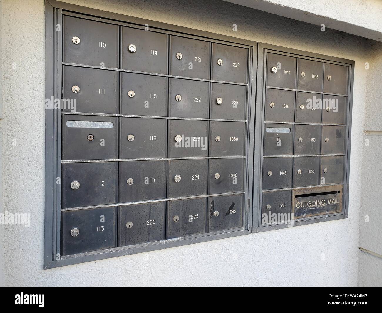 Cluster Of Residential Mailboxes High Resolution Stock Photography and ...