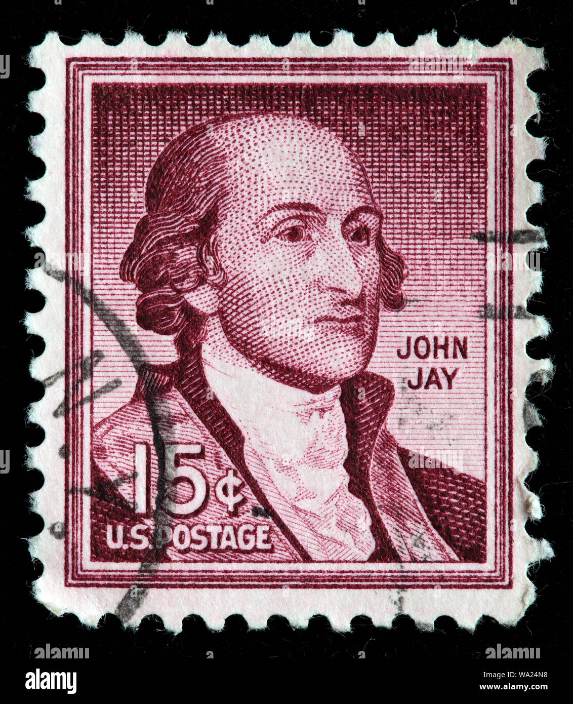 John Jay (1745-1829), former Governor of New York, postage stamp, USA ...