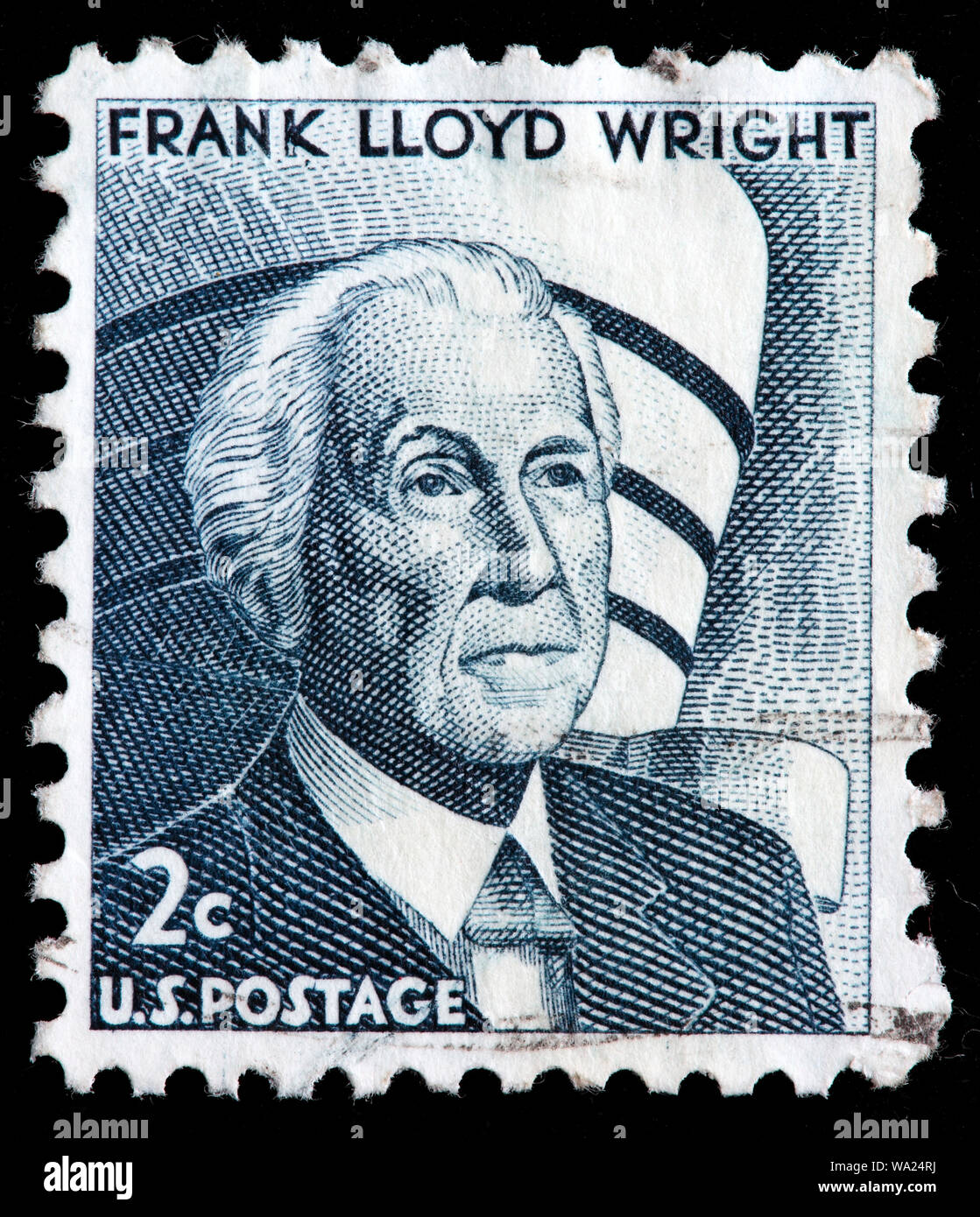 Frank Lloyd Wright (1869-1959), American architect, postage stamp, USA ...