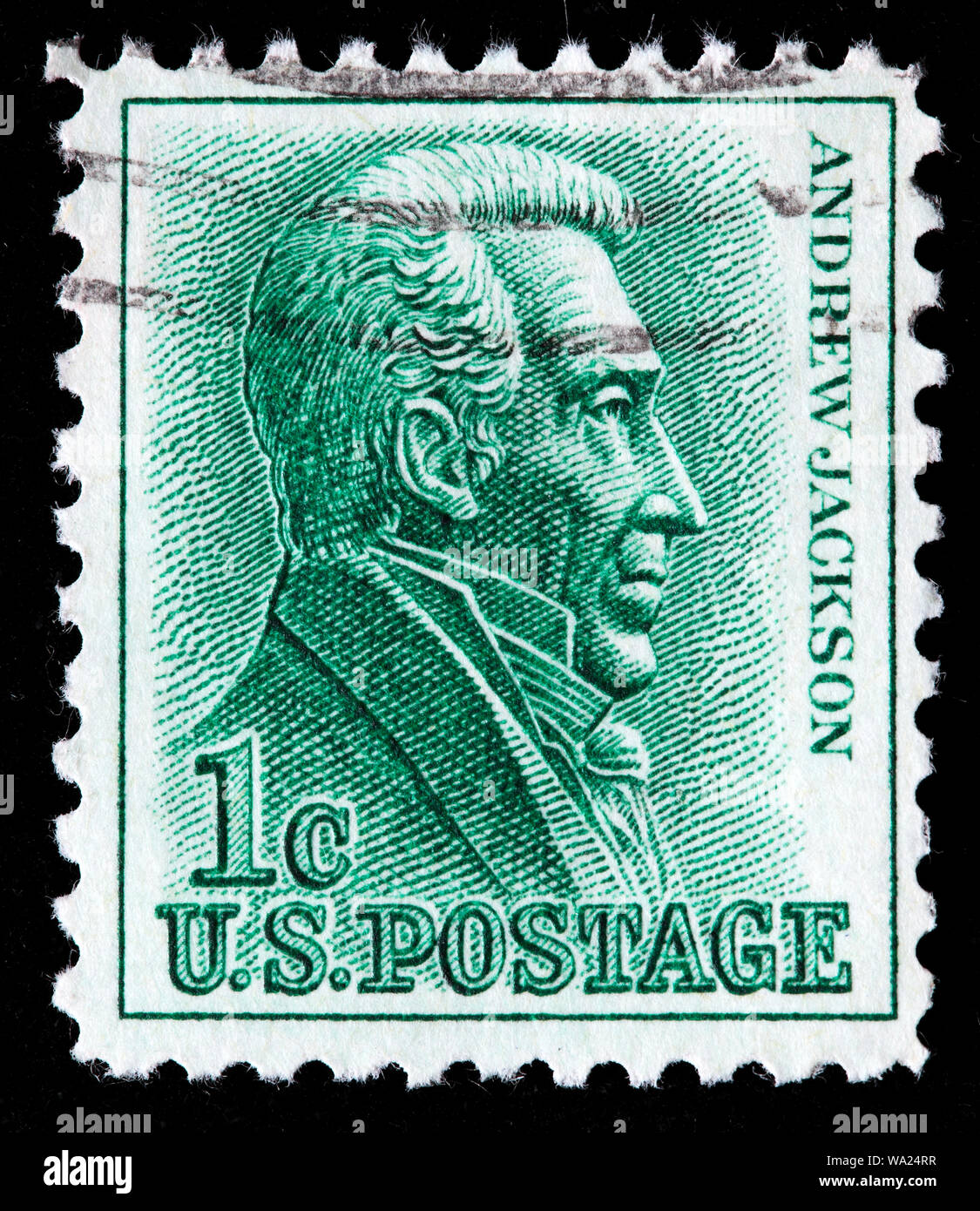 Andrew Jackson (1767-1845), President of USA, postage stamp, USA, 1963 ...