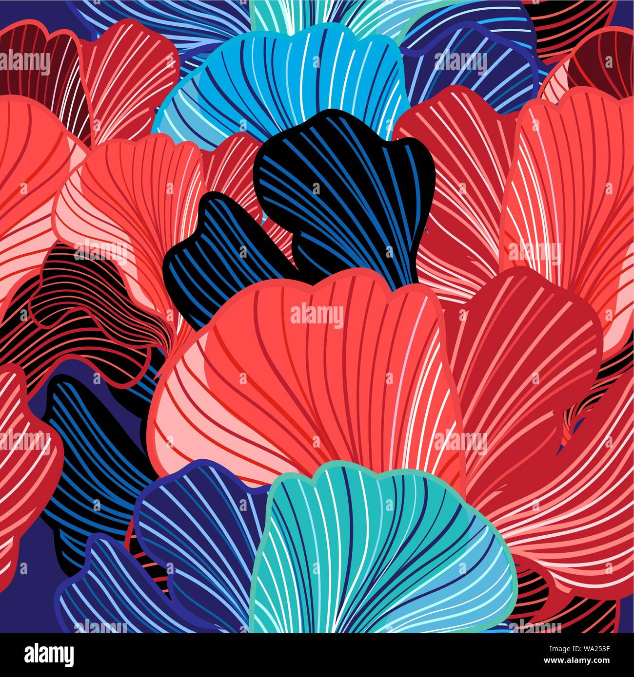 Abstract multicolored pattern of fantastic unusual shapes. Design for ...