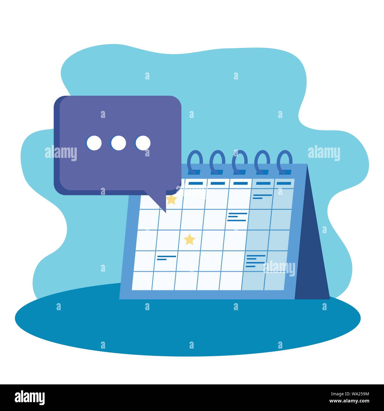 calendar reminder date with speech bubbles Stock Vector Image & Art - Alamy
