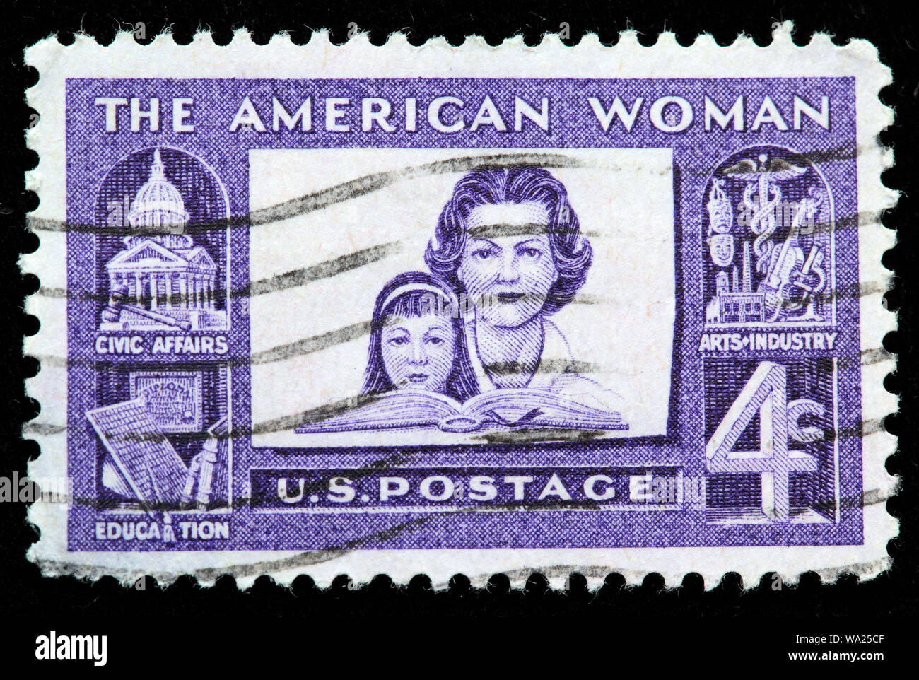Us stamp woman hi-res stock photography and images - Alamy