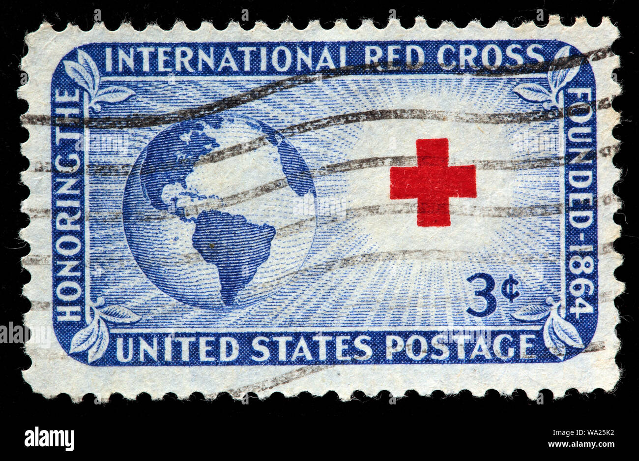 International Red Cross, postage stamp, USA, 1952 Stock Photo - Alamy