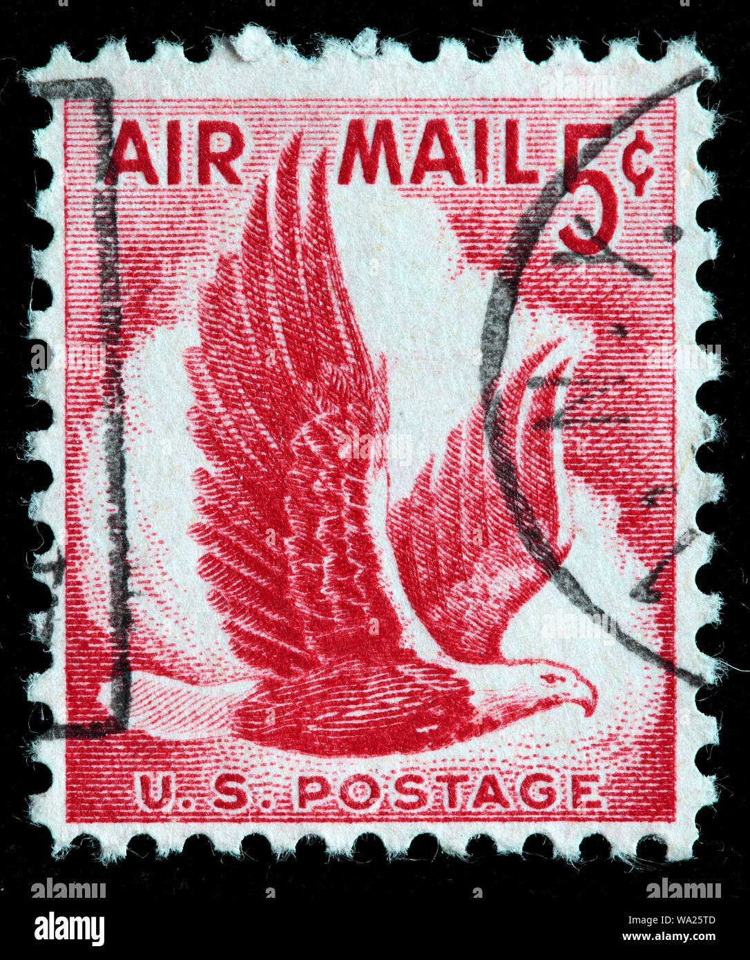 Bald Eagle, Air mail, postage stamp, USA, 1958 Stock Photo - Alamy