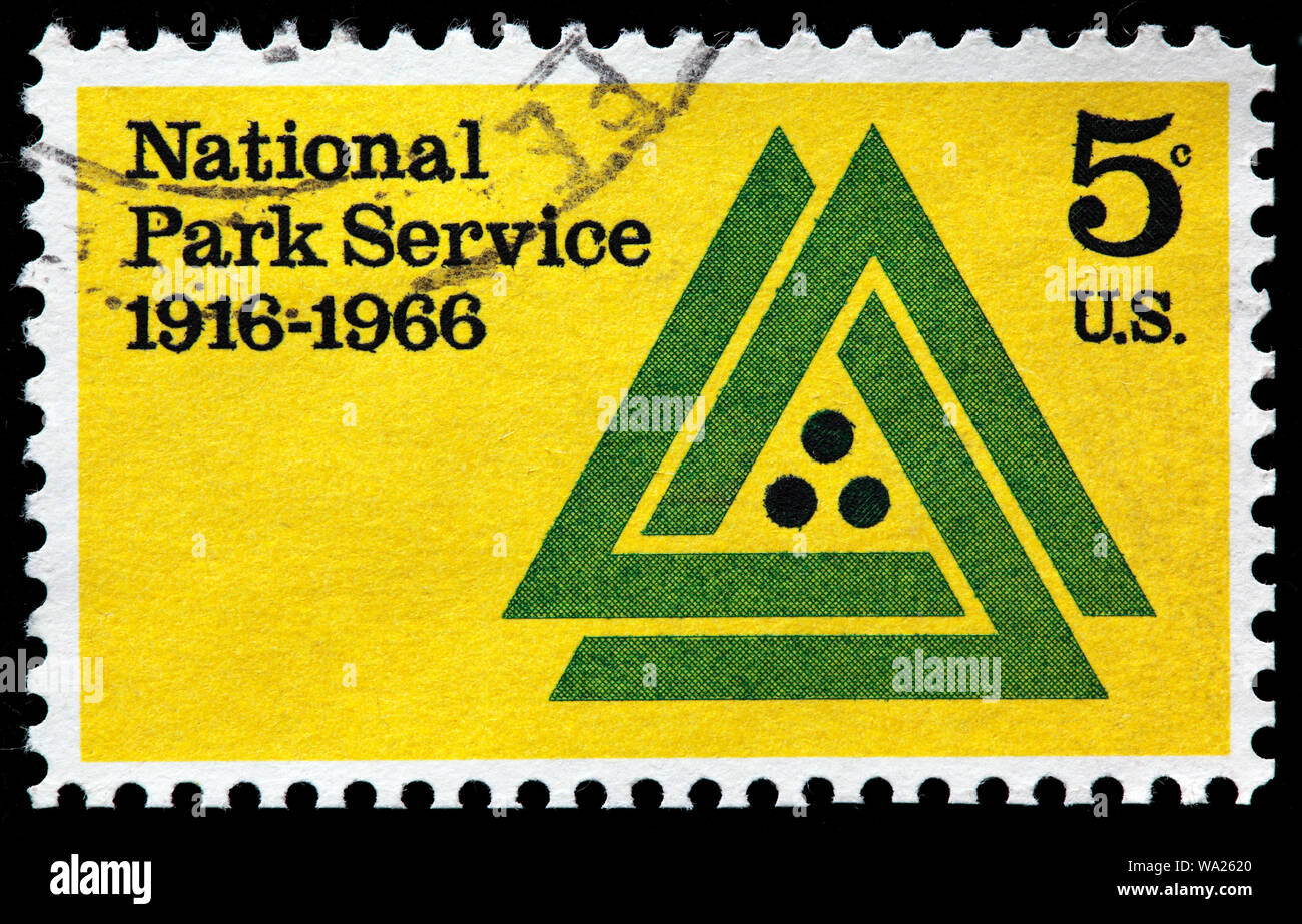 National Park Service, postage stamp, USA, 1966 Stock Photo - Alamy
