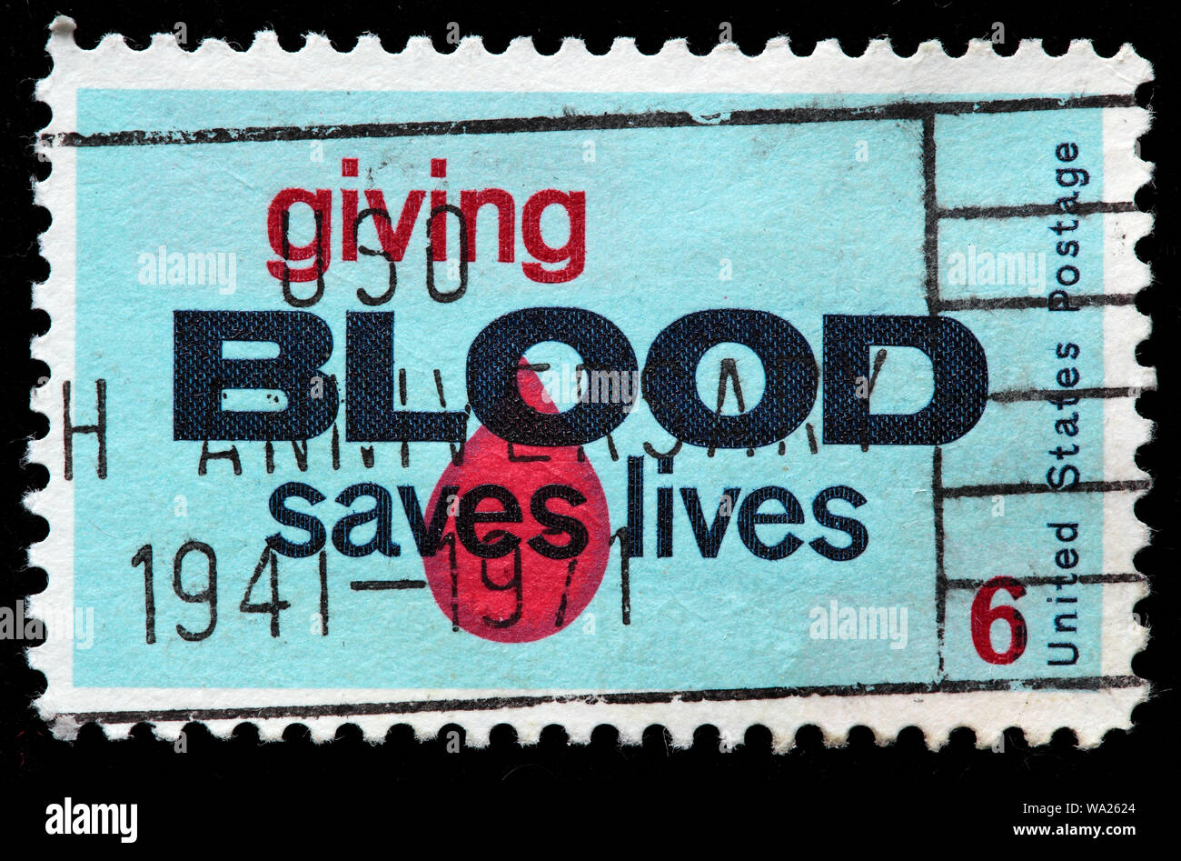 Giving Blood Saves Lives, Blood donation, postage stamp, USA, 1971 ...