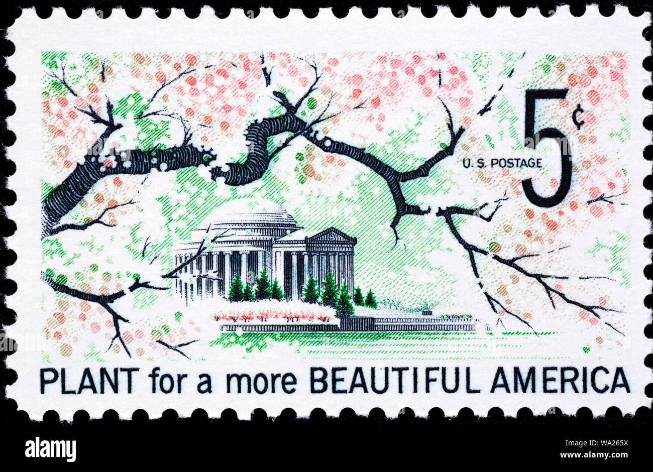 Plant For More Beautiful America, postage stamp, USA, 1966 Stock Photo ...