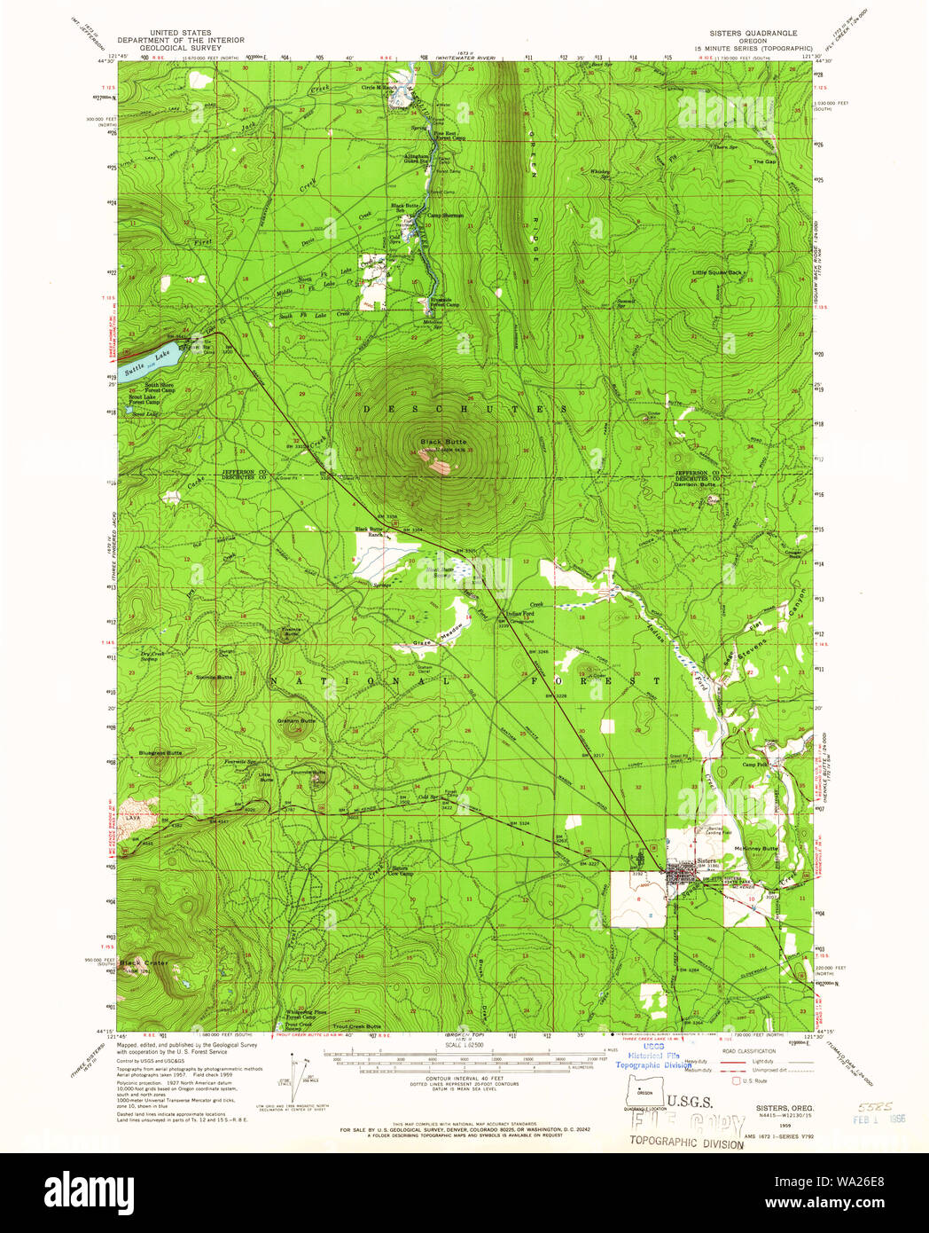 Sisters oregon map hi-res stock photography and images - Alamy