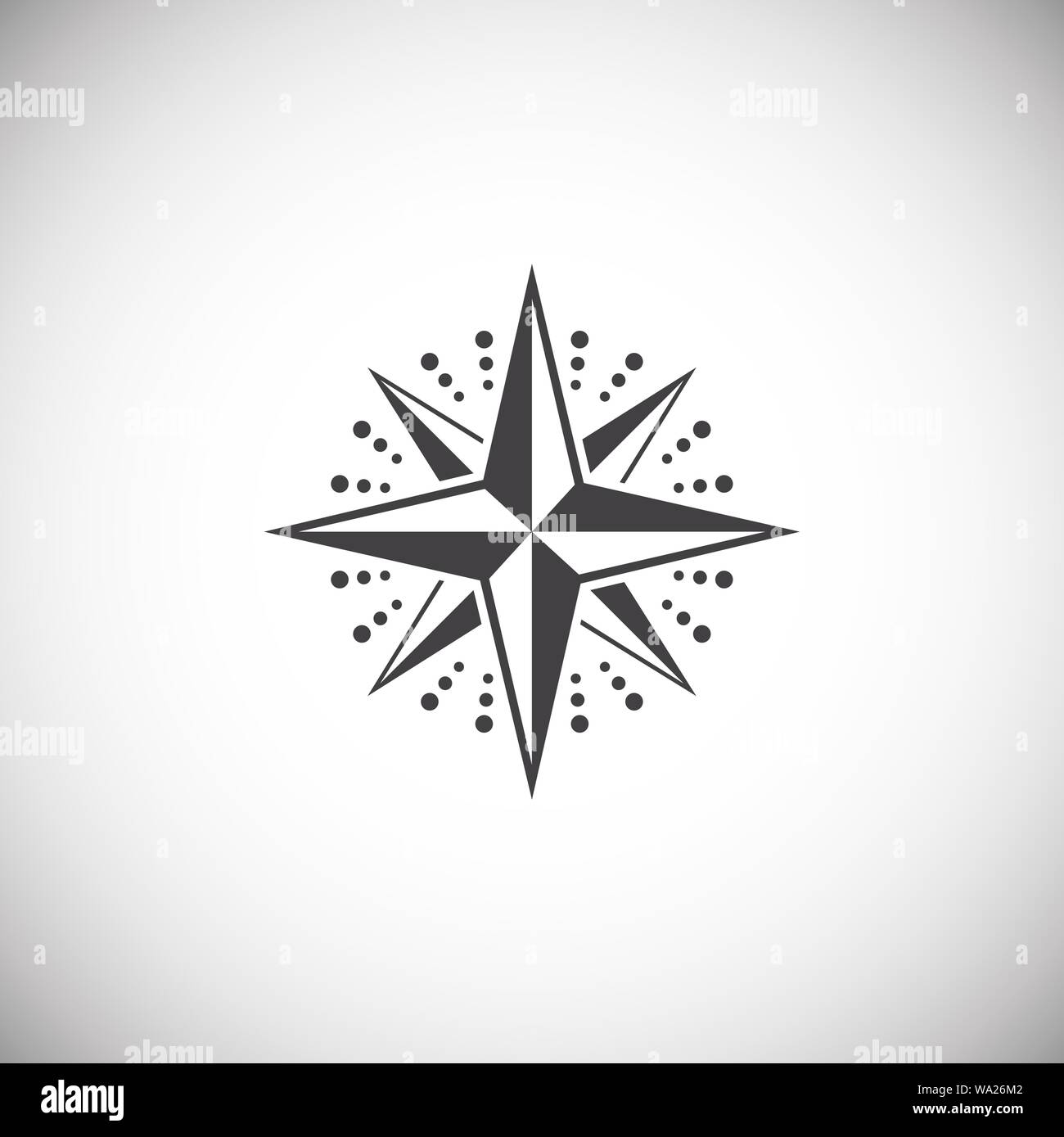 Windrose icon on background for graphic and web design. Simple ...