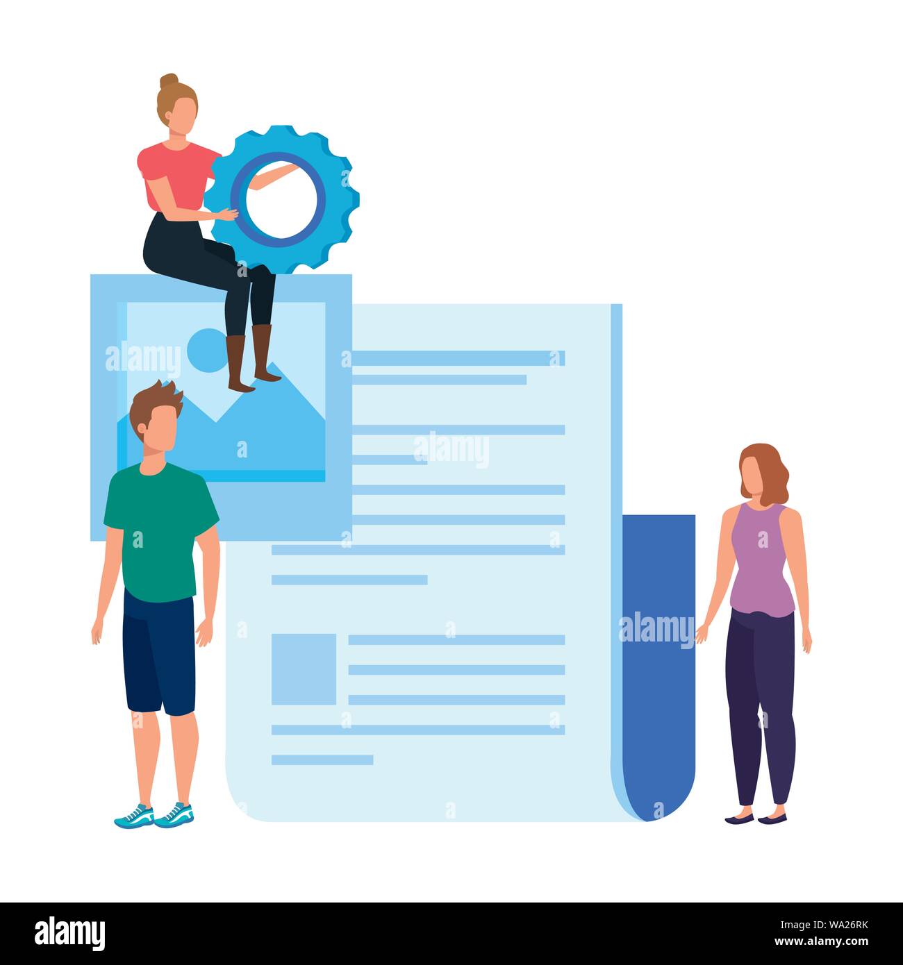 group of people with documents characters Stock Vector Image & Art - Alamy