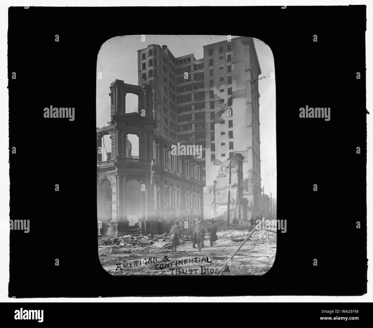 Baltimore fire, 1904] American & Continental Trust Bldg Stock Photo - Alamy