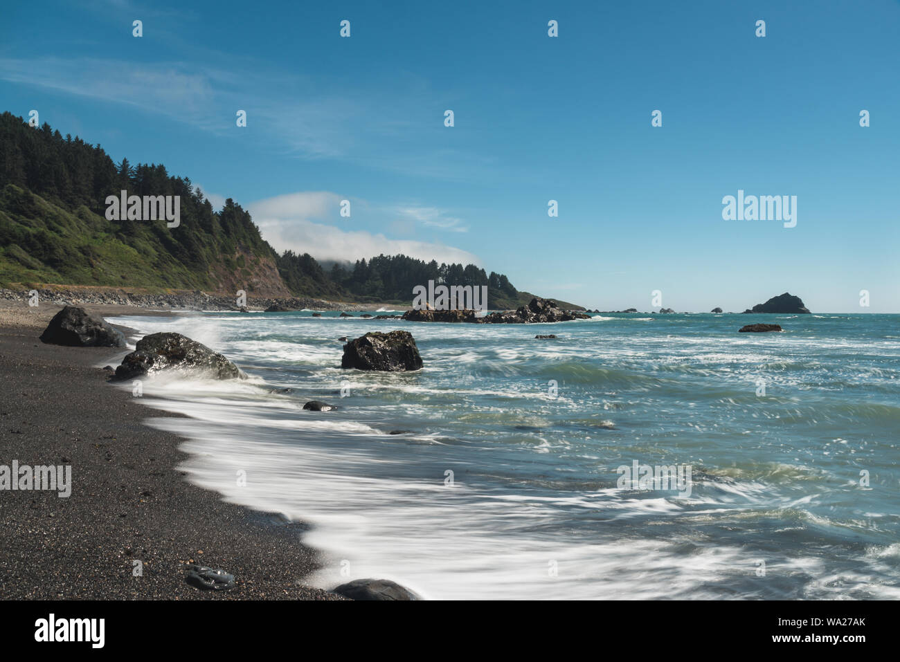 Beautiful beach views and waves on the California Coast Stock Photo - Alamy