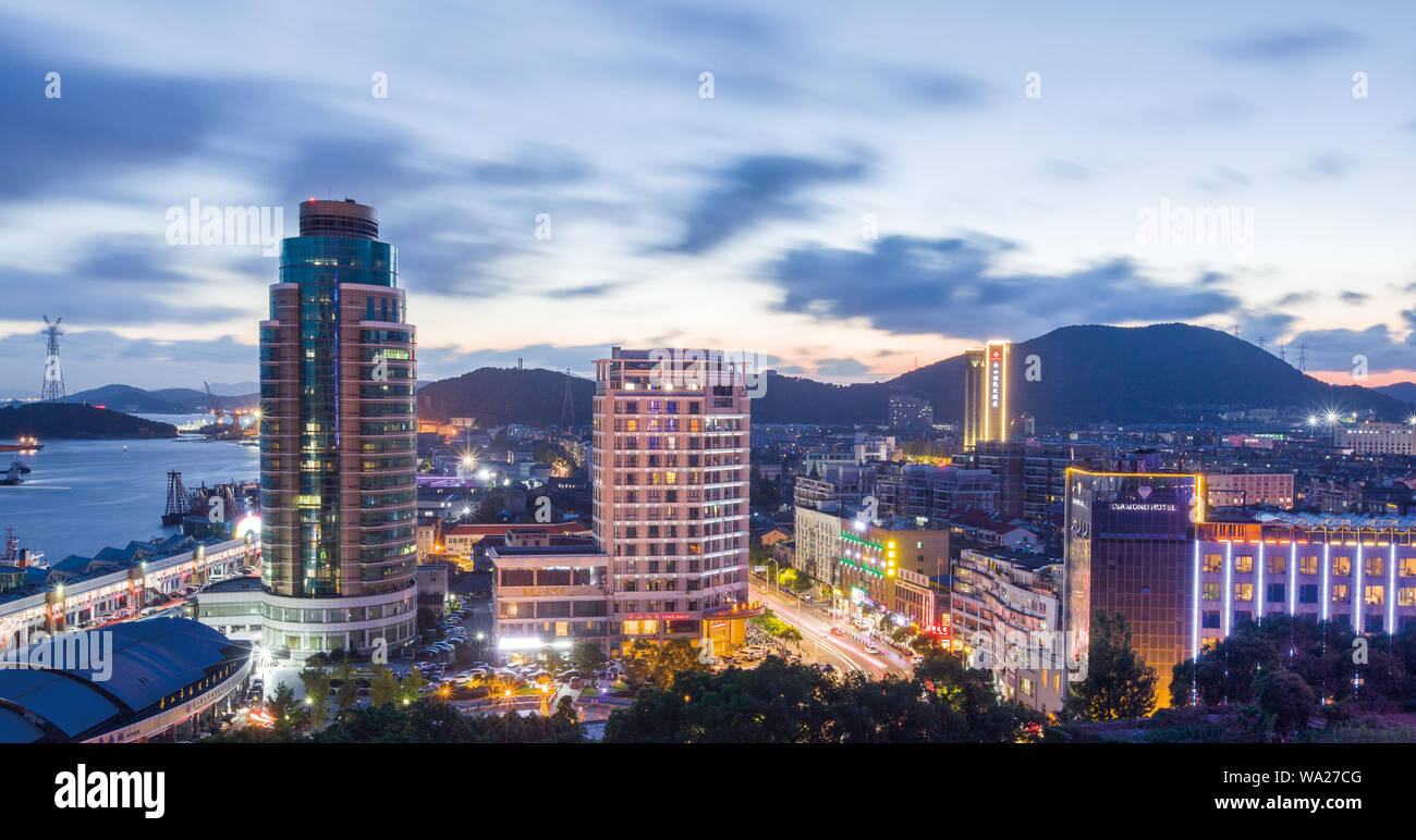Zhoushan city dinghai city scenery Stock Photo - Alamy