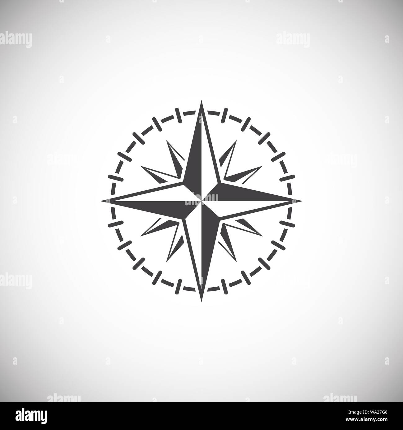 Windrose icon on background for graphic and web design. Simple ...