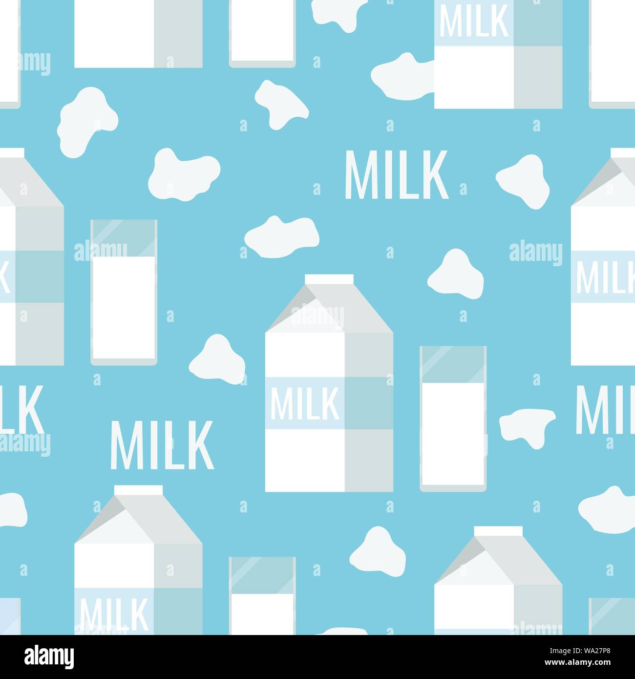 Seamless pattern paper white and blue packaging of milk Stock Vector ...