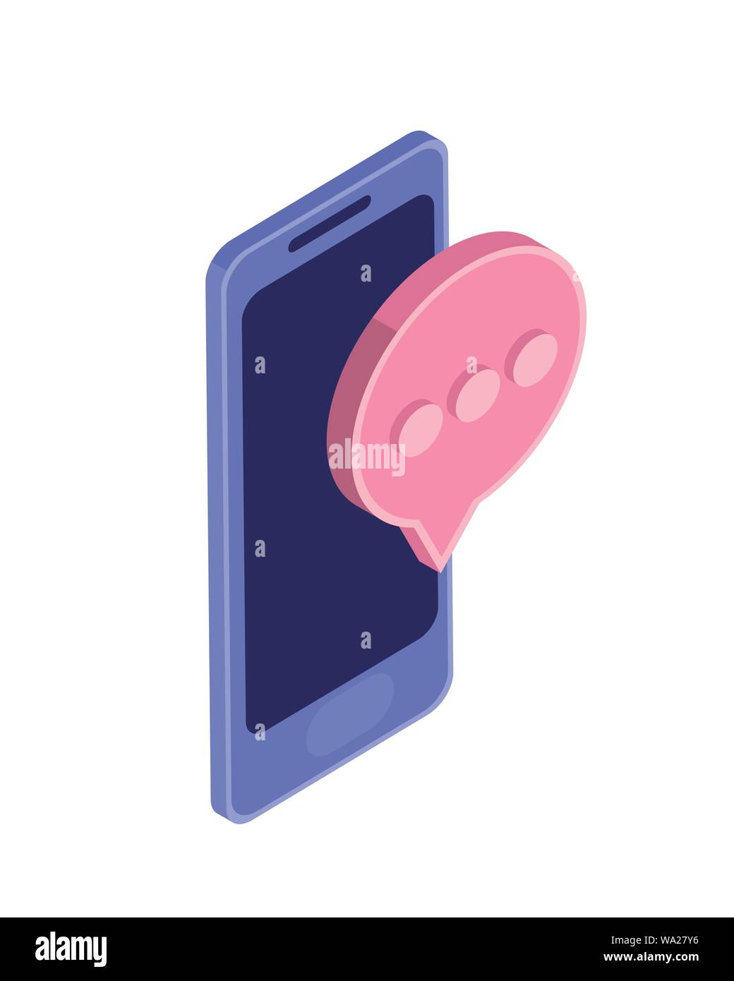 smartphone screen with email notifications Stock Vector Image & Art - Alamy