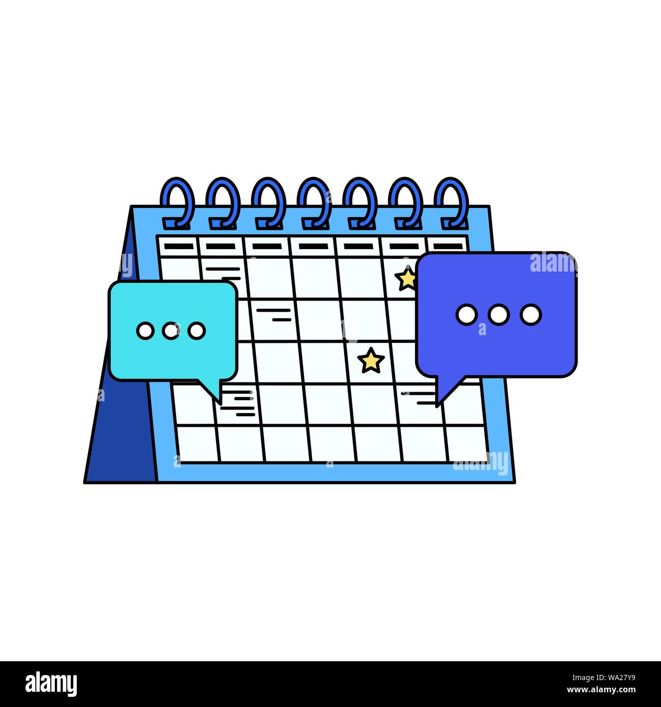 calendar reminder date with speech bubbles Stock Vector Image & Art - Alamy
