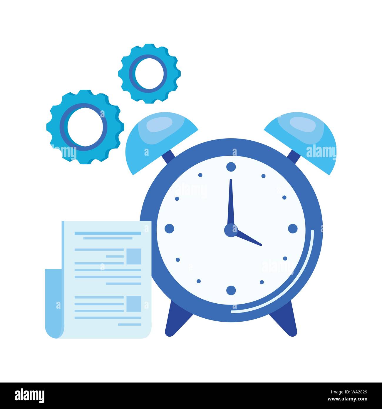 Paper document alarm clock Stock Vector Images - Alamy