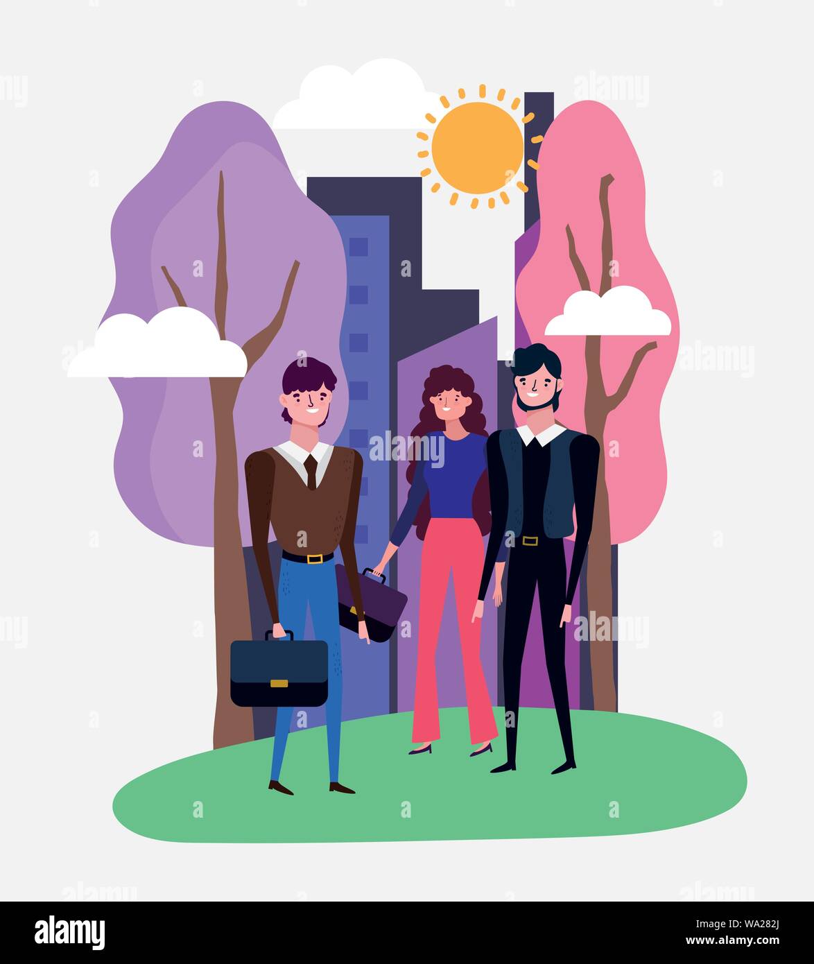 businessmen and businesswoman work characters business vector ...