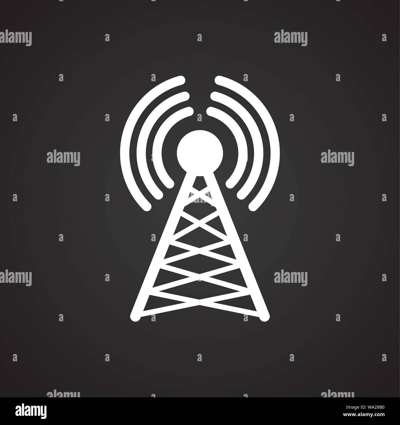 Antenna related icon on background for graphic and web design. Simple ...