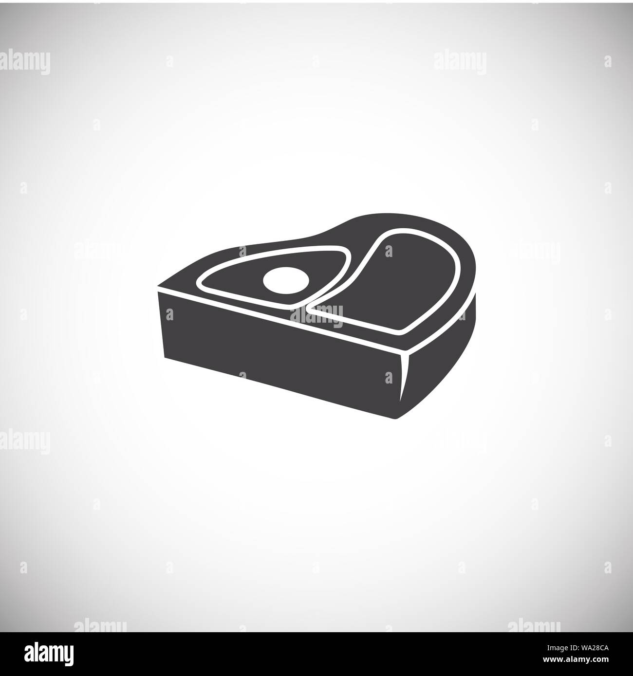 Steak related icons set on background for graphic and web design ...