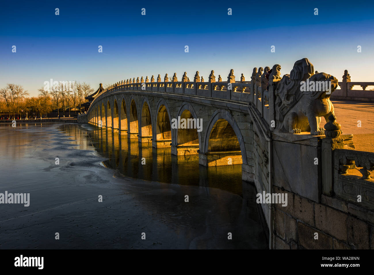 Beijing is the Summer Palace the marble seventeen-arch bridge which ...