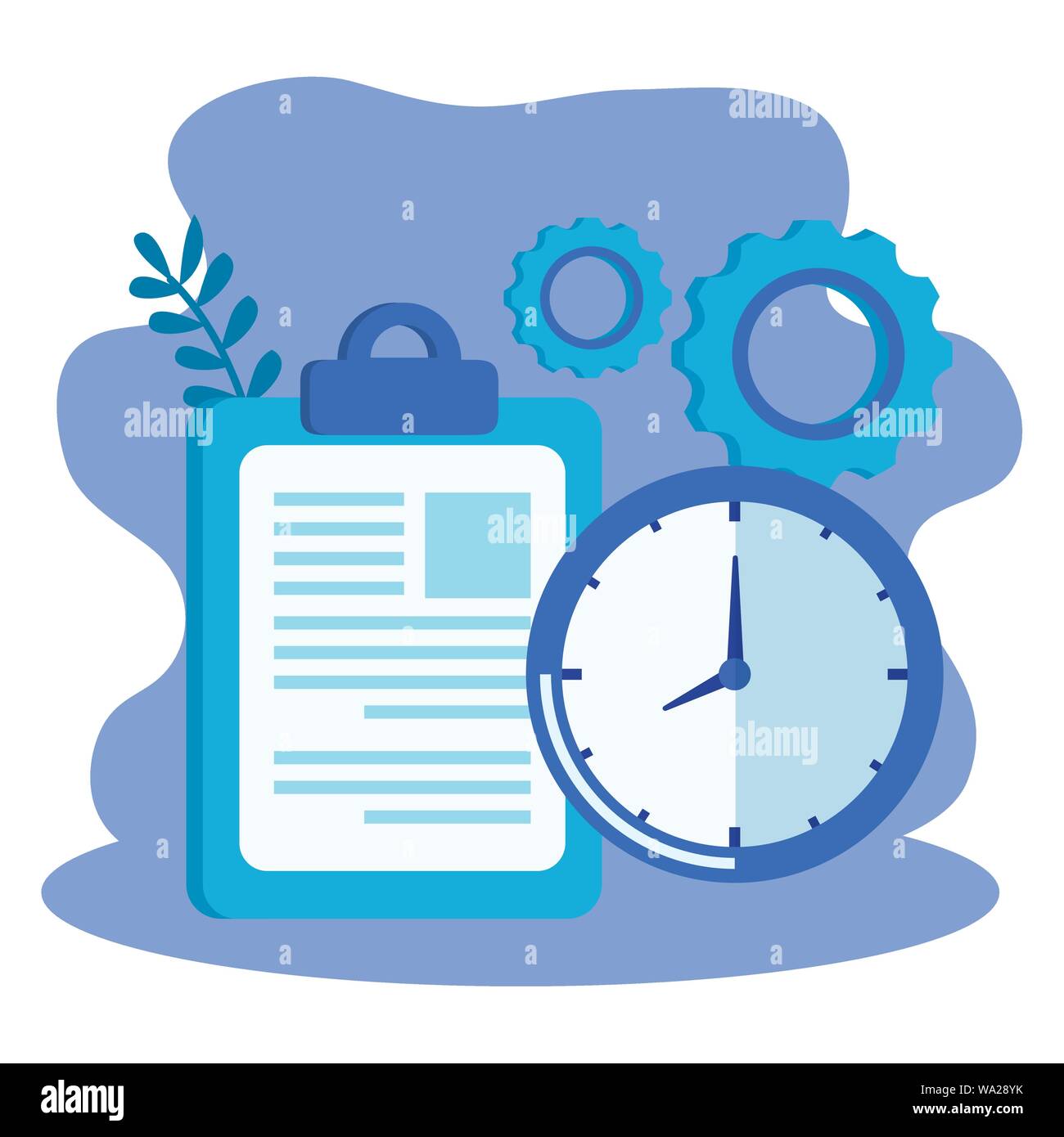 time clock watch and checklist Stock Vector Image & Art - Alamy