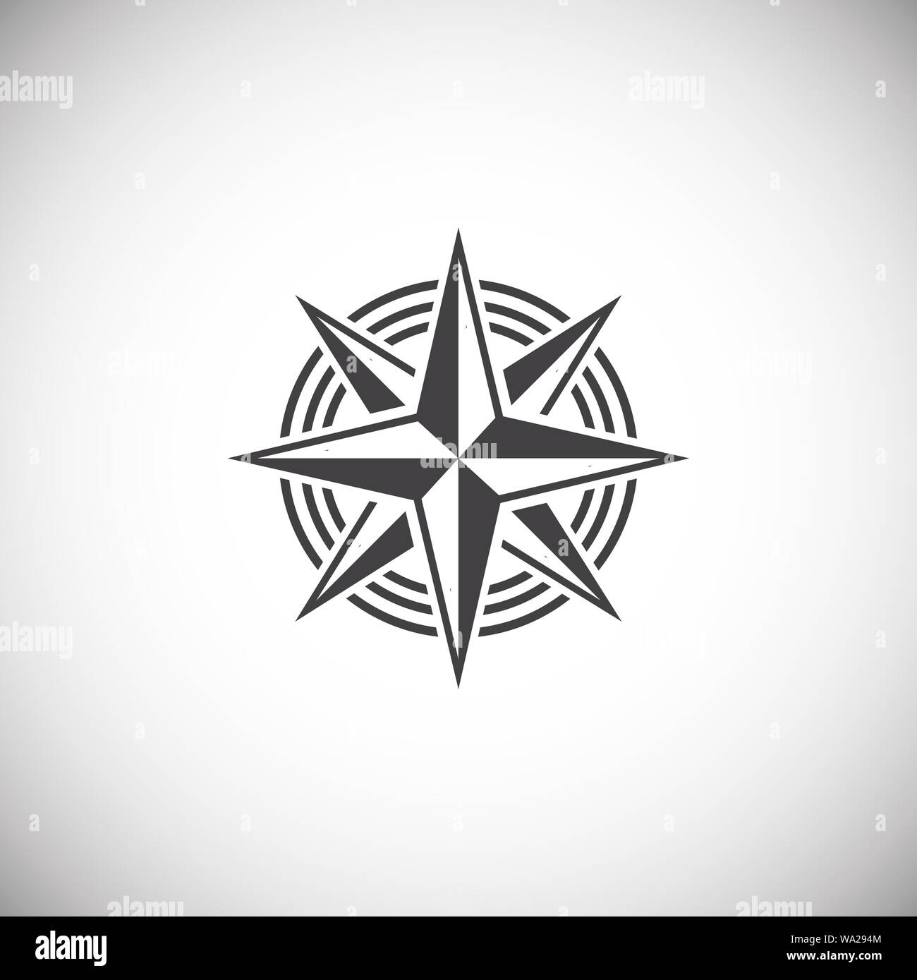 Windrose icon on background for graphic and web design. Simple ...