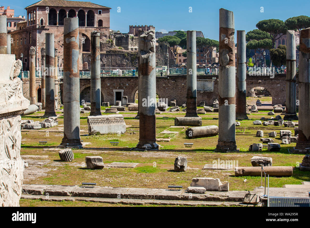 Ruins of the Forum of Caesar built by Julius Caesar near the Forum ...