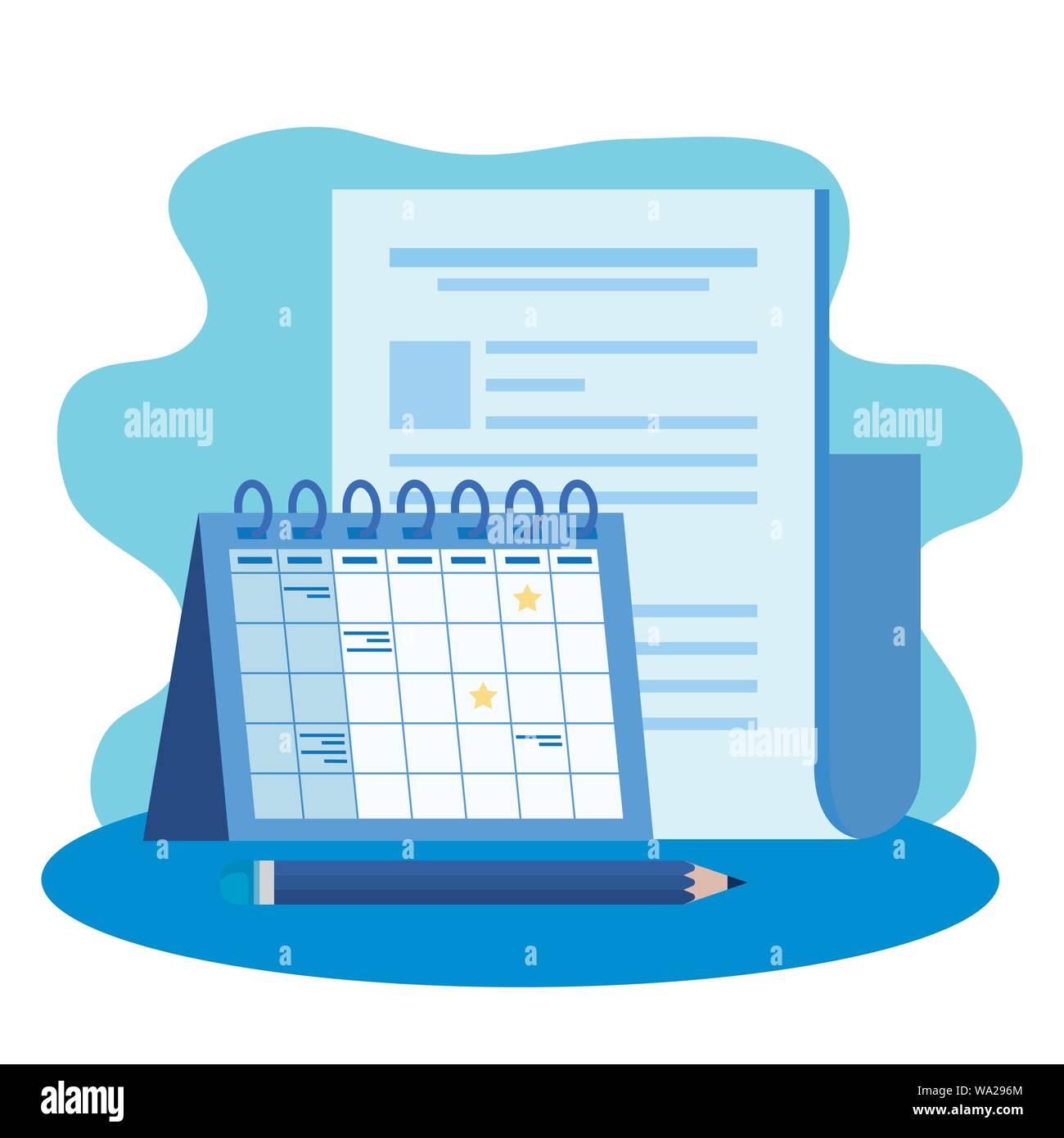 paper document file with calendar Stock Vector Image & Art - Alamy