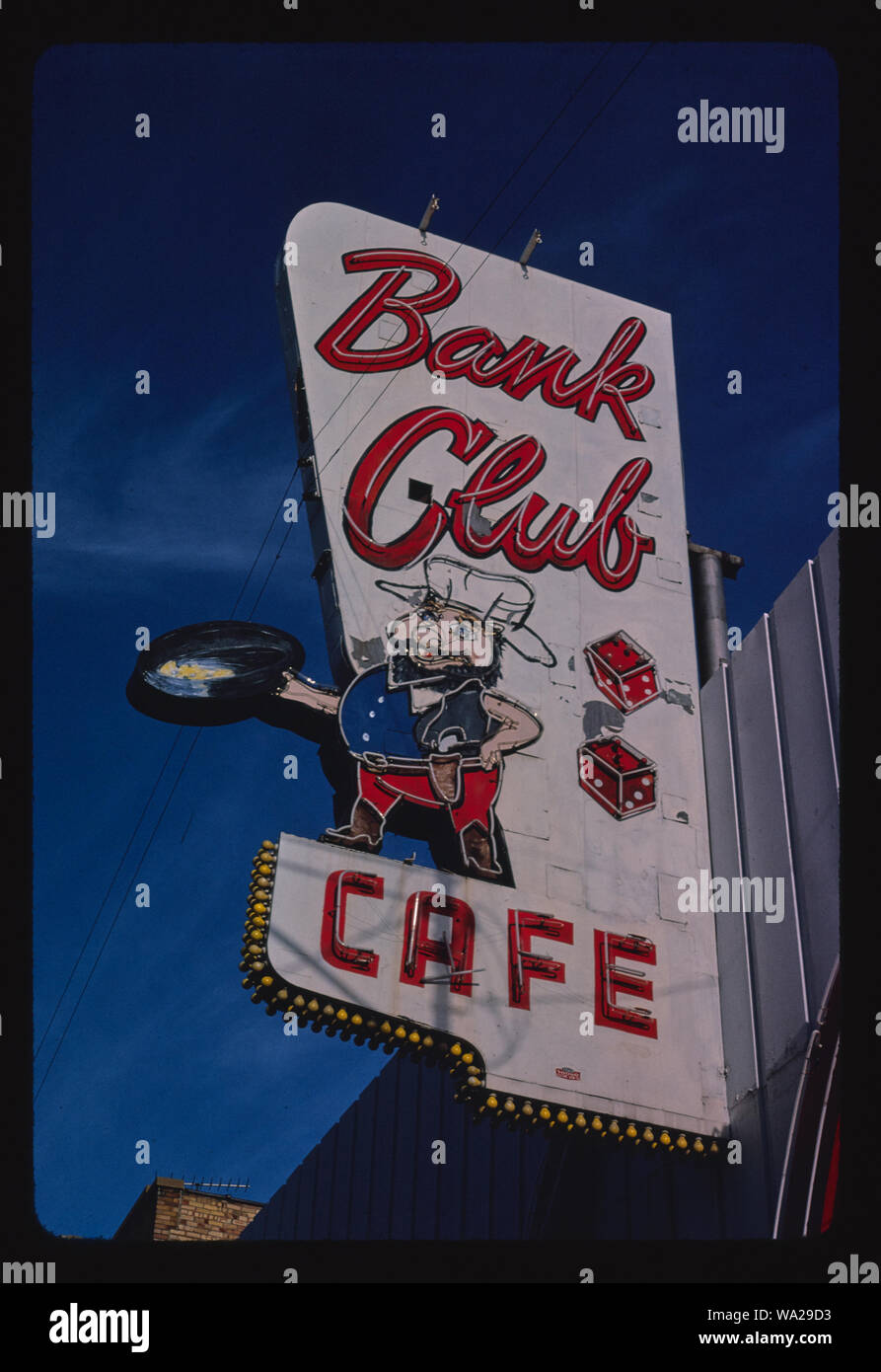 Bank club cafe sign hi-res stock photography and images - Alamy