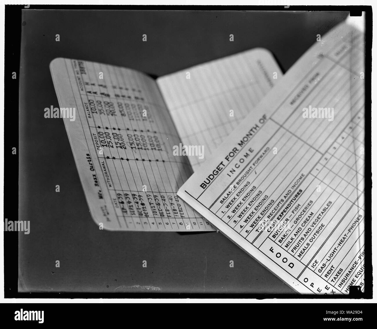 Expenses records Black and White Stock Photos & Images - Alamy