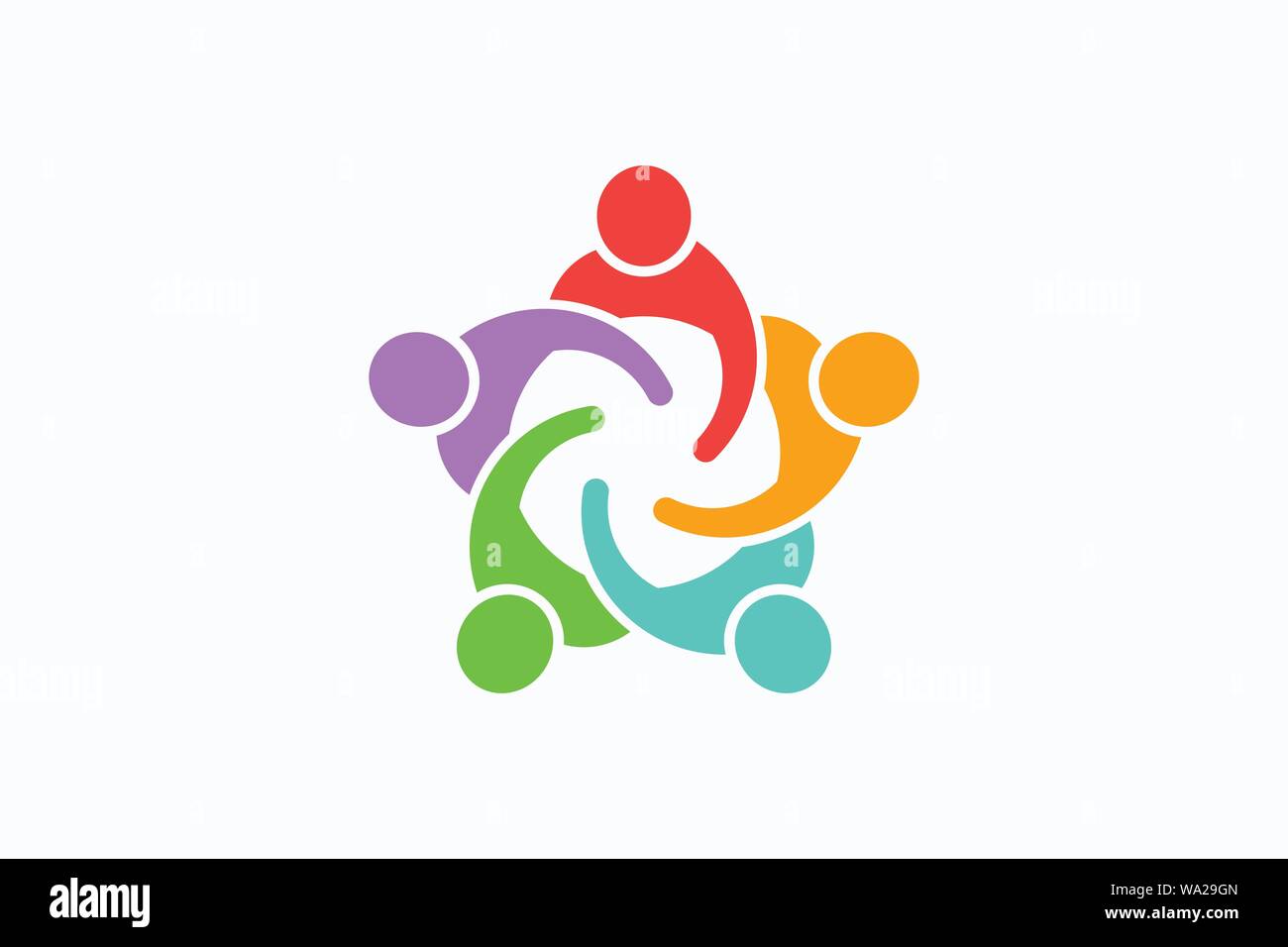 People Reunion Logo. Vector Illustration Stock Vector Image & Art - Alamy