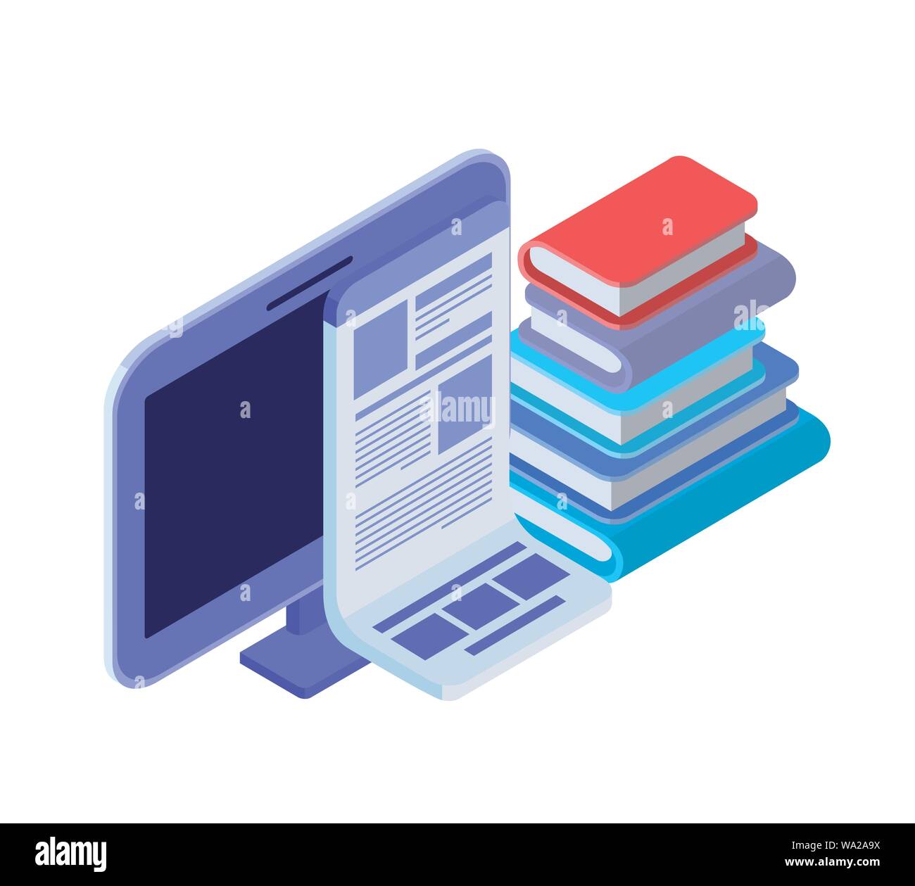 set of icons with desktop computer screen Stock Vector Image & Art - Alamy